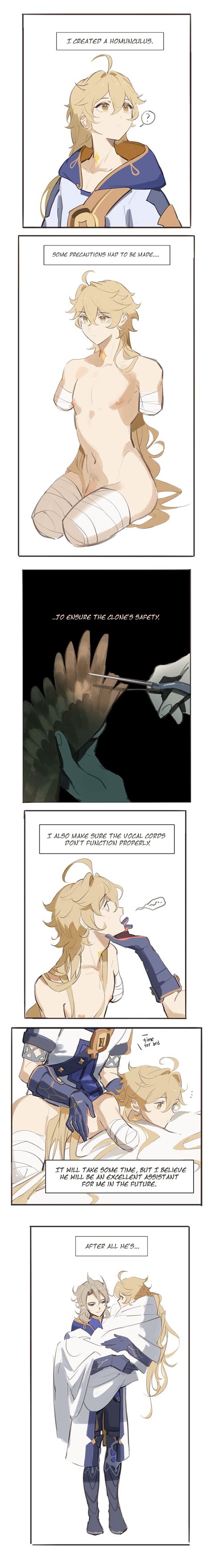 Aether And Albedo Genshin Impact Drawn By Gajyago Danbooru