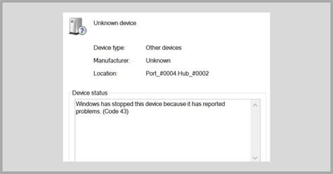 Windows Has Stopped This Device Because It Has Reported Problems Code