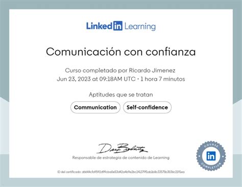 Certificado De Linkedin Learning 1 Pdf