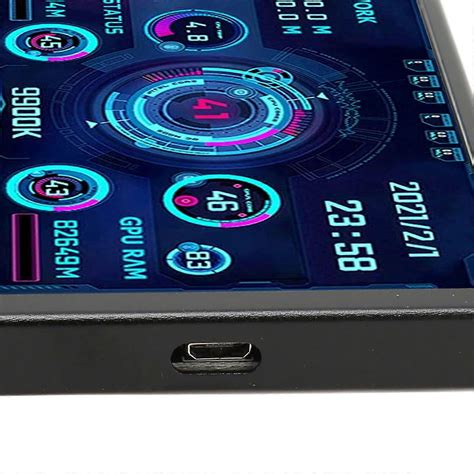 Computer Temp Monitor 5 Inch Ips Screen Theme Editor Usb C Customizable