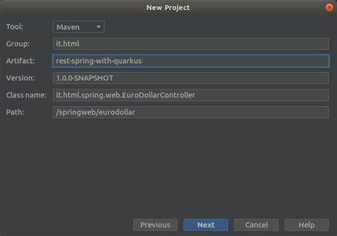supporto spring in quarkus development java html it