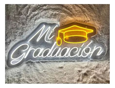 Letrero Led Neon Mi Graduacion Birrete Cm Luminoso Cuotas Sin Inter S