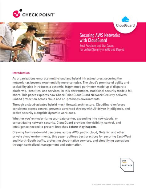White Paper Securing Aws Networks With Cloudguard Check Point Software