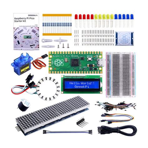 Geeekpi Raspberry Pi Pico Starter Kit Micropython Robotshop