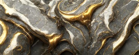 디지털 아트 3d 그림에서 검은색과 금색 물결 모양의 정맥 패턴 텍스처 대리석의 화려한 현대 마블링 그림 추상 디자인 어두운