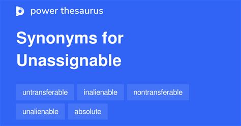Unassignable Synonyms 87 Similar Words And Phrases
