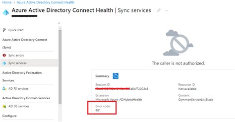 Access Sync Services In Azure Ad Connect Health Portal Microsoft Qanda