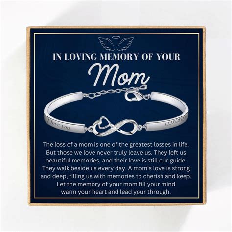 Loss Of Mom Personalized Engraved Memorial Jewelry Sympathy Loss T Mom Remembrance