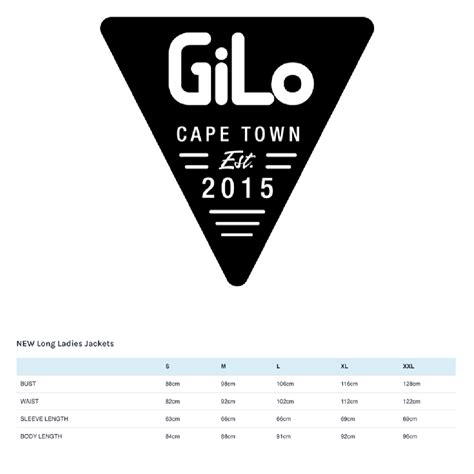 Gilo Sizing Chart Kikuti Couture Shop