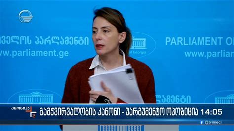 გამჭვირვალობის კანონი უარგუმენტო ოპოზიცია Youtube