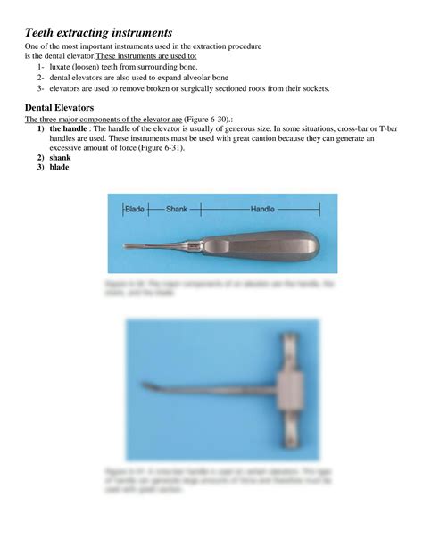 Solution Instruments Of Teeth Extraction Studypool