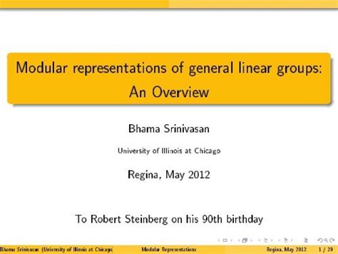 Modular Representations Of General Linear Groups An Overview