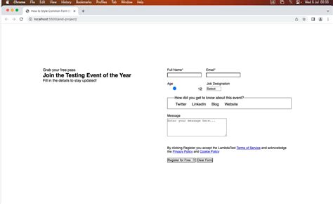 How To Style Css Form Design Elements Lambdatest