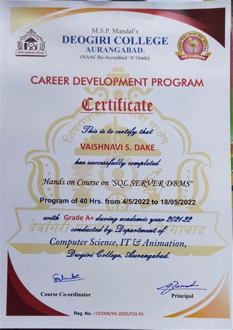 Vaishnavi Dake On Linkedin Recently I Have Completed Hands On Course