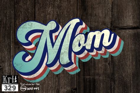 Retro Mom PNG Sublimation Design Graphic By Krit Studio Creative Fabrica