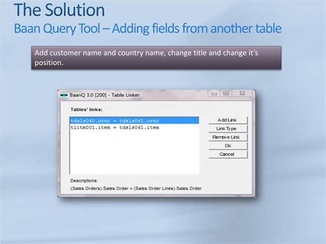 Ppt Baan Query Tool 30 Powerpoint Presentation Free Download Id3405155
