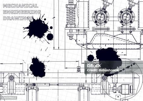 컴퓨터 지원 설계 시스템 기술 일러스트레이션 배경 기계 공학 도면 Conscription에 대한 스톡 벡터 아트 및 기타 이미지 Conscription 건강관리와 의술