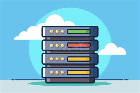 A Visual Representation Of A Server Stack Displaying Colored Status Indicators In A Clear Blue