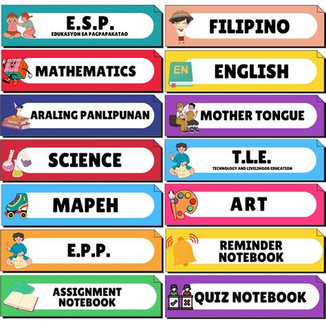 Notebook Subject Name Sticker Label Shopee Malaysia Notebook Subject Name Sticker Label Shopee Malaysia