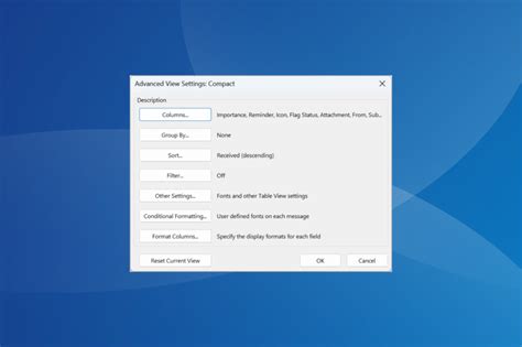 How To Reset The Outlook View To Its Default Settings