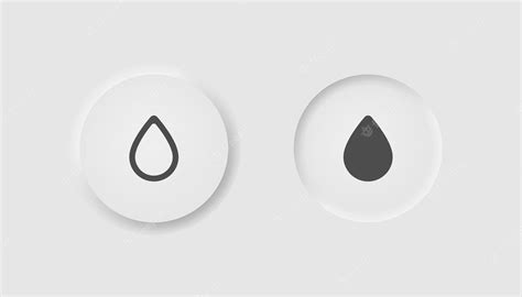 Premium Vector Water Drop Icon In Neumorphism Style Icons For Business White Ui Ux Fluid