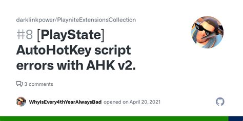 [playstate] Autohotkey Script Errors With Ahk V2 · Issue 8