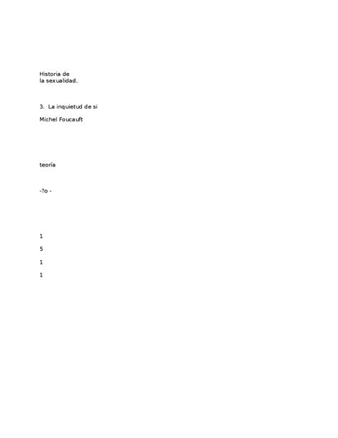Michel Foucault Historia De La Sexualidad 3 La Inquietud De Si