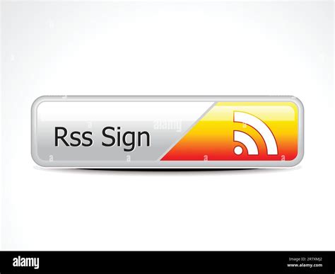 Abstract Glossy Rss Button Vector Illustration Stock Vector Image And Art Alamy