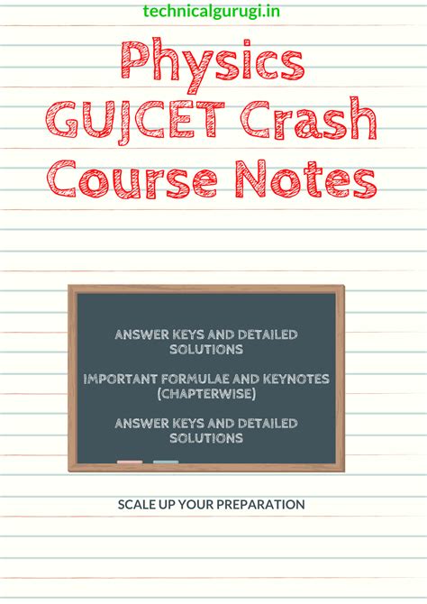 Physics Gujcet Crash Course Notes Technicalgurugi