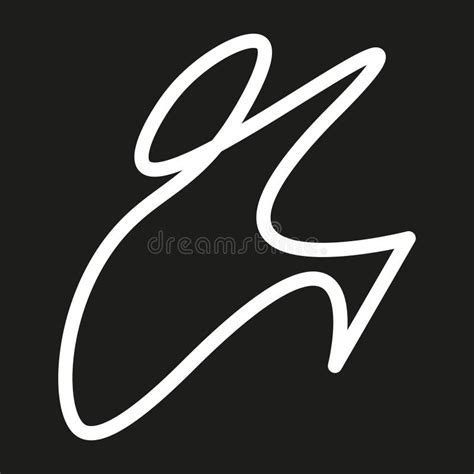 Dynamic Arrow Icon Flowing Abstract Line Black Curved Path Vector