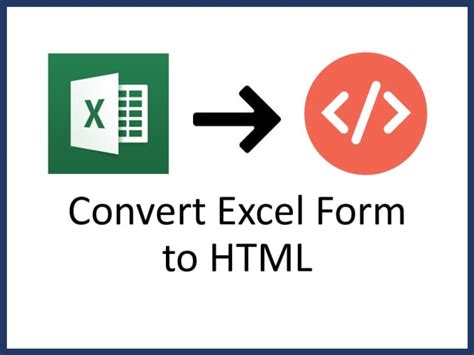 Convert Your Excel Form To Html Format By Curtinti Fiverr