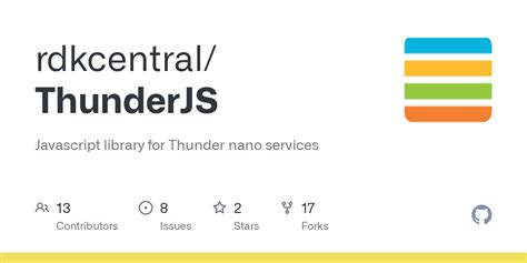 Github Rdkcentral Thunderjs Javascript Library For Thunder Nano Services