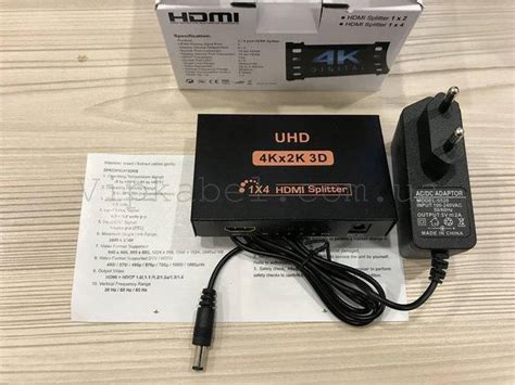 Сплиттер HDMI Сплитер tv 4K 1x4 порта, разветвитель Hdmi splitter (ID ...