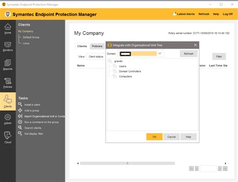 Or Container Integrate With Organizational Unit Tree Window Will Pop Up