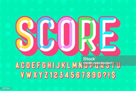 Chisel 3d Comical Design Colorful Alphabet Typeface Stock Illustration Download Image Now Istock