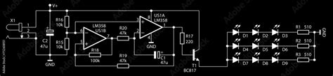 Schematic Diagram Of Electronic Device Vector Drawing Electrical
