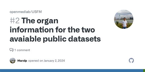The Organ Information For The Two Avaiable Public Datasets · Issue 2