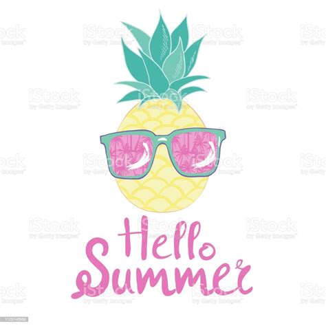 안경 디자인 이국적인 파인애플 배경 음식 과일 그림 자연 파인애플 여름 열 대 벡터 신선한 그리기 0명에 대한 스톡 벡터 아트 및 기타 이미지 Istock