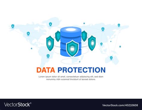Global Data Security Personal Data Security Cyber Vector Image