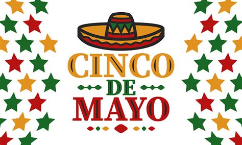 멕시코의 신코 데 마요 5 월에 전통적인 멕시코 축제 카니발 축제 및 퍼레이드와 국가 행복 휴가 라틴 아메리카와 스페인어 패턴 솜브레로와 그림 벡터 포스터 0명에 대한 스톡