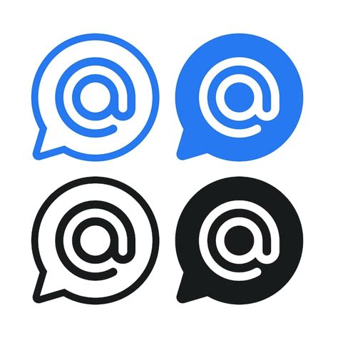 Free Vector Mail At Symbol Messages Set Free Vector Mail At Symbol Messages Set