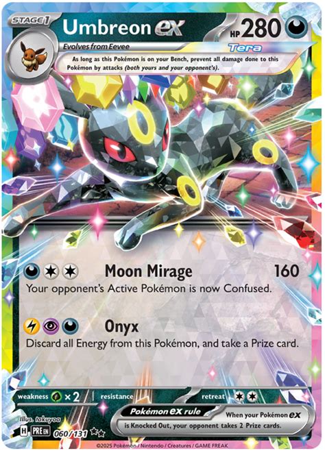 Umbreon Ex Prismatic Evolutions 60 Pokemon Card
