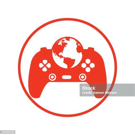 게임 글로브 로고 아이콘 디자인 온라인 게이머 세계 실루엣 벡터 일러스트레이션 Brand Name Video Game에 대한 스톡 벡터 아트 및 기타 이미지 Brand