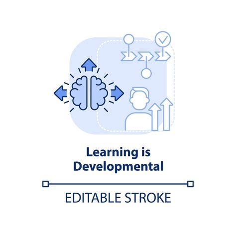 Learning Is Developmental Light Blue Concept Icon 15707543 Vector Art