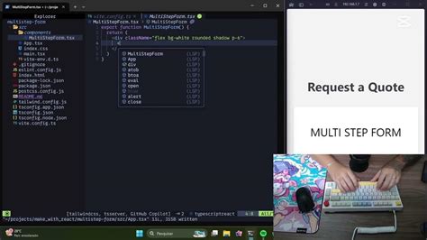 Code With Me A Multi Step Form Using React Hook Form And Tailwindcss Asmr Programming Youtube
