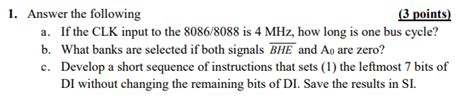 Solved Answer The Following A If The Clk Input To The
