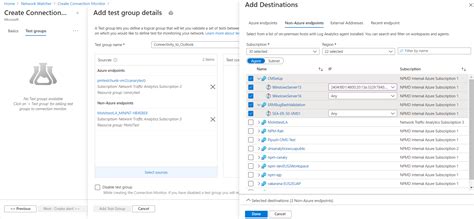 create a connection monitor azure portal azure network watcher