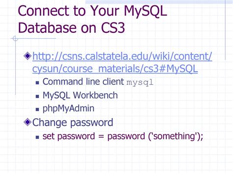 cs3220 web and internet programming sql and mysql ppt download