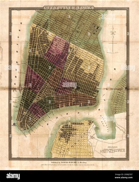 Map Of City Of New York New York 1832 By Burr David H 1803 1875