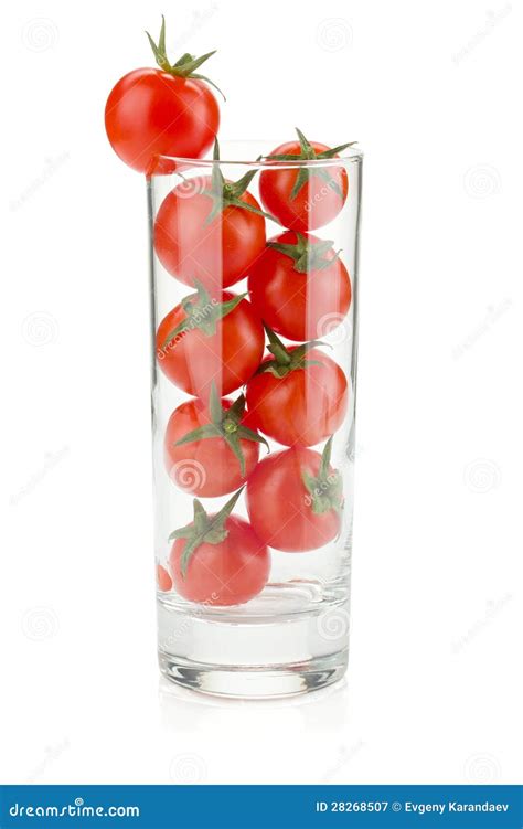 Cherry Tomatoes In Glass Stock Image Image Of Meal Food 28268507